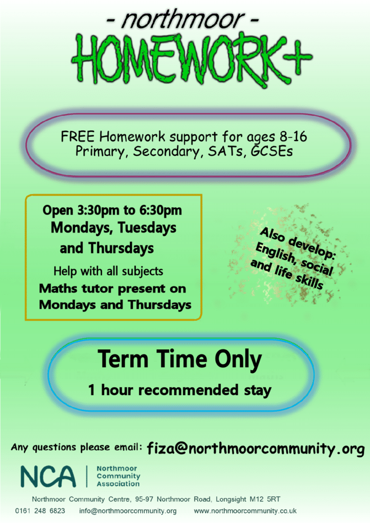 Homework Club Plus - Northmoor Community Association